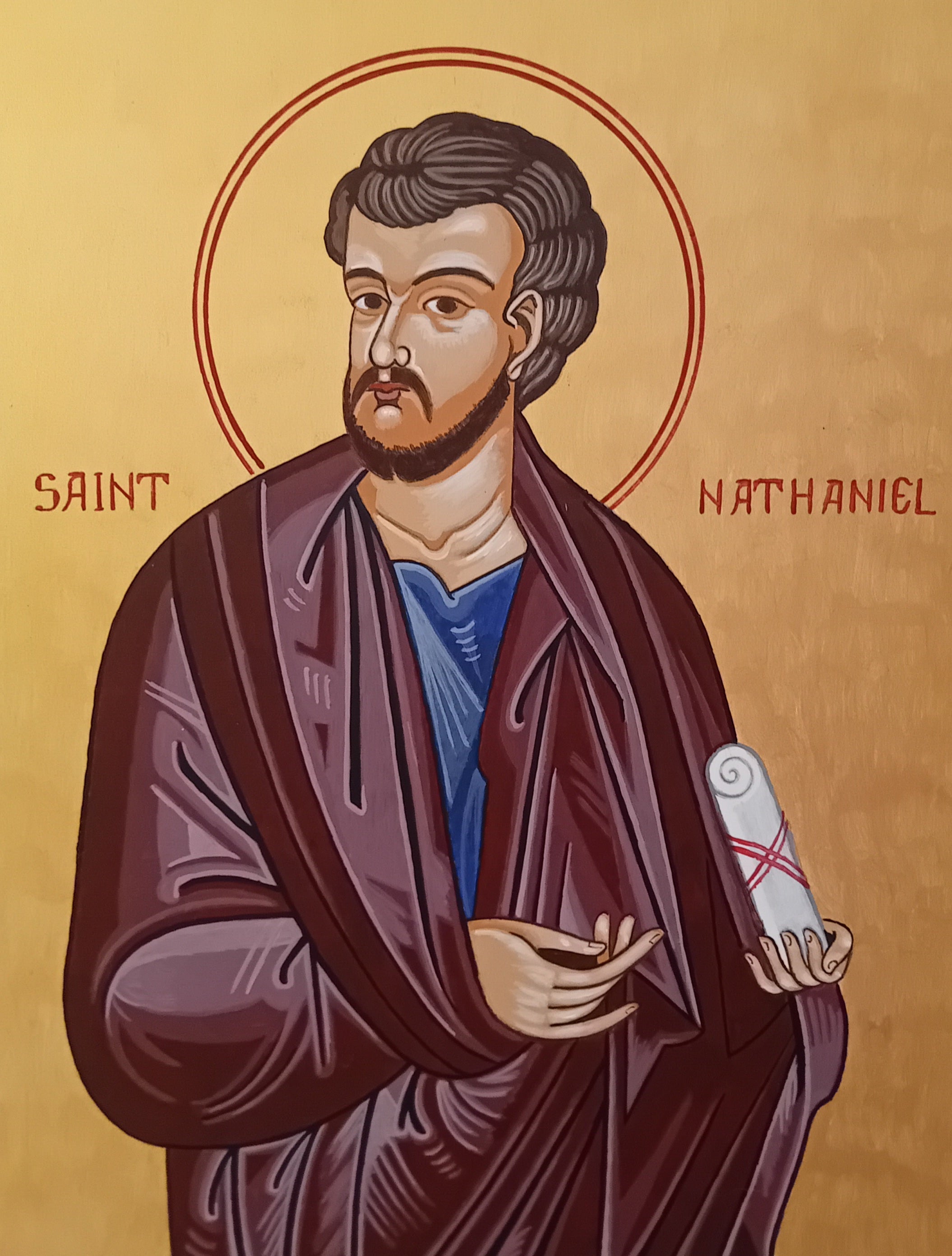 Handpainted Orthodox icon Saint Nathaniel the Apostle – HandmadeIconsGreece