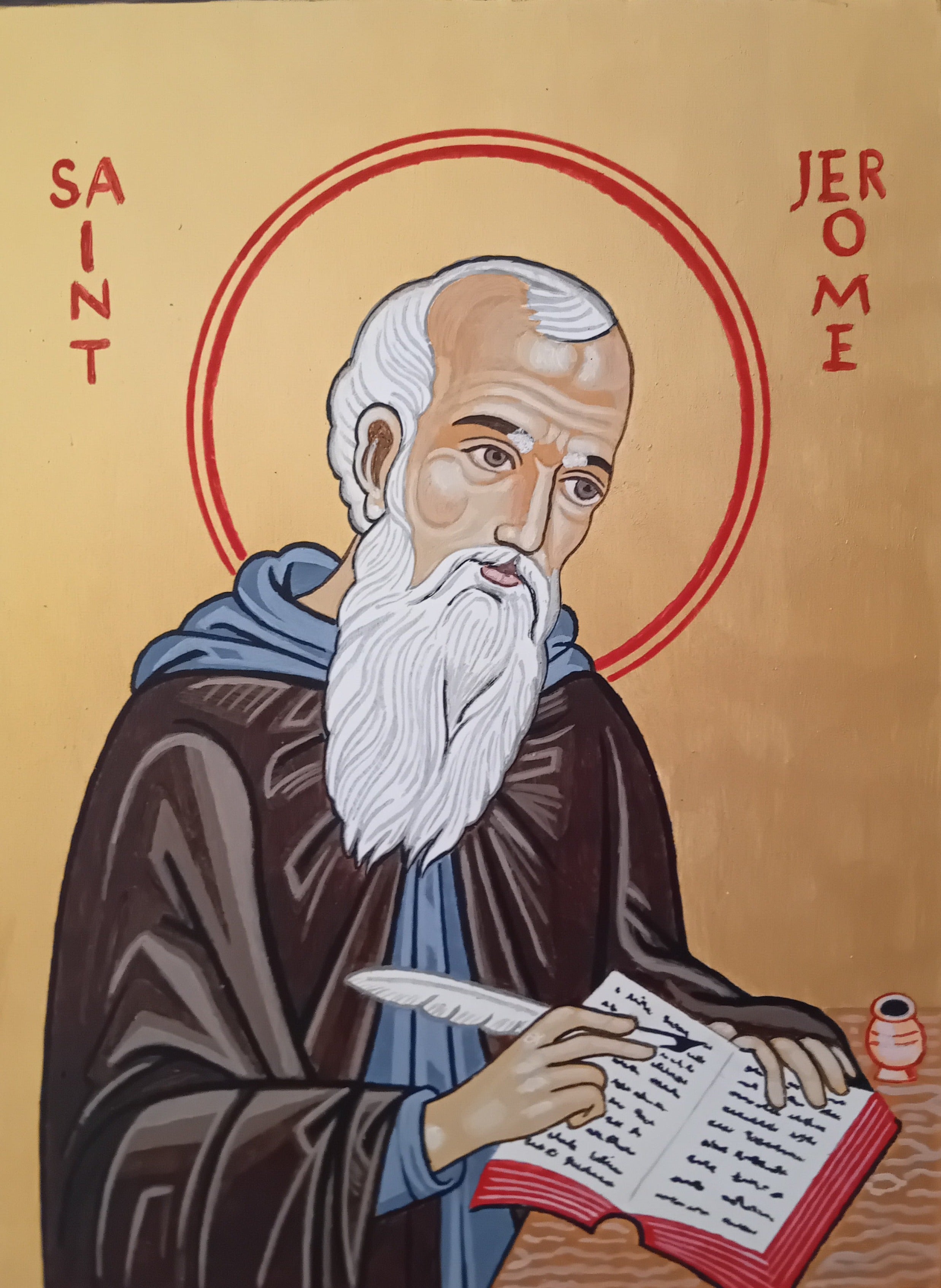 Handpainted Orthodox icon Saint Jerome - Handmadeiconsgreece ...