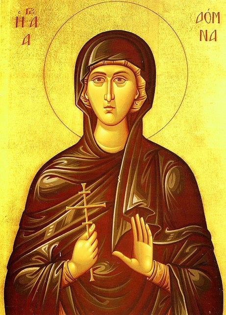 Handpainted Orthodox icon Saint Domna the Martyr – HandmadeIconsGreece