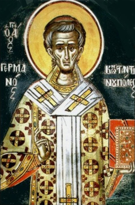 Handpainted Orthodox icon Saint Germanus Patriarch of Constantinople ...