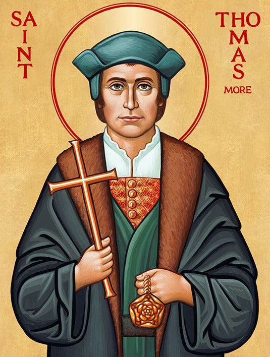 Handpainted Catholic icon Saint Thomas More – HandmadeIconsGreece