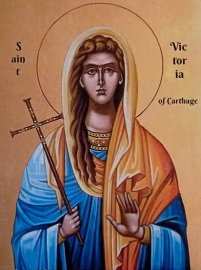 Handpainted icon Saint Victoria of Carthage – HandmadeIconsGreece
