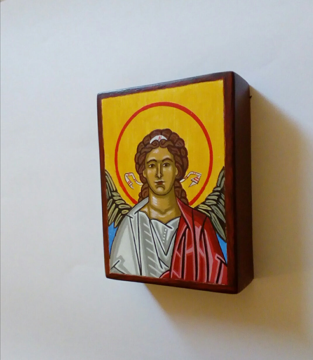 Handpainted Orthodox miniature icon 6x8 cm Guardian Angel ...