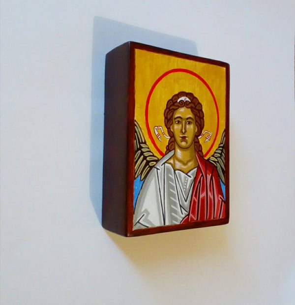 Handpainted Orthodox miniature icon 6x8 cm Guardian Angel ...