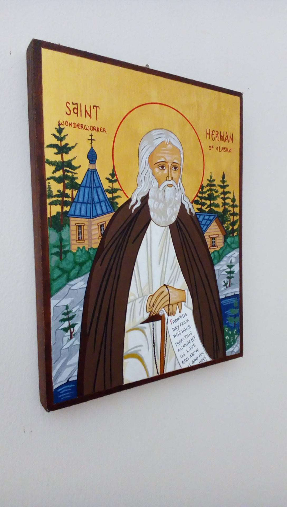Handpainted Orthodox icon Saint Herman of Alaska – HandmadeIconsGreece