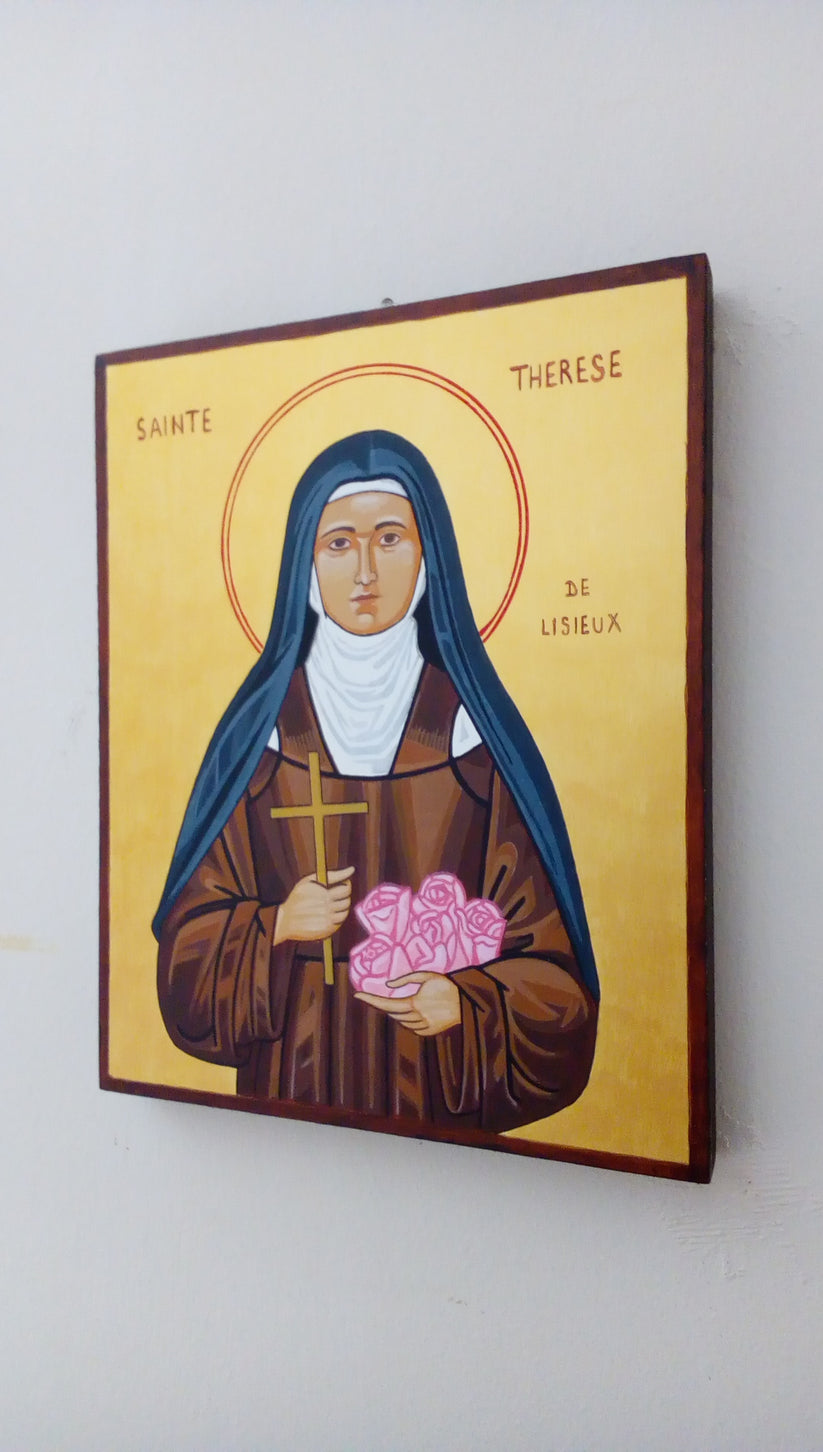 Handpainted Catholic icon Saint Therese of Lisieux – HandmadeIconsGreece