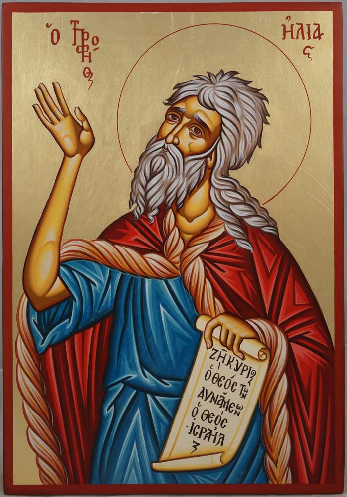 Handpainted Orthodox icon Prophet Elijah – HandmadeIconsGreece