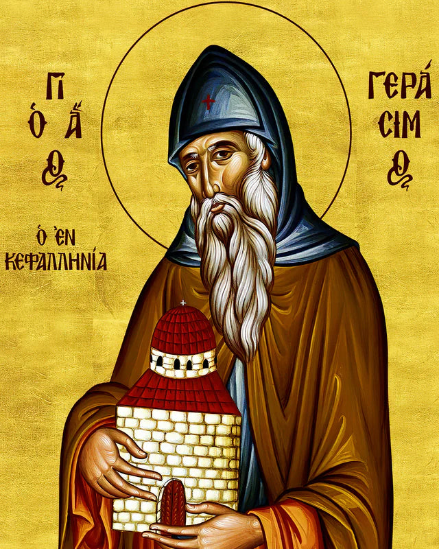 Handpainted Orthodox icon Saint Gerasimos of Kefalonia ...