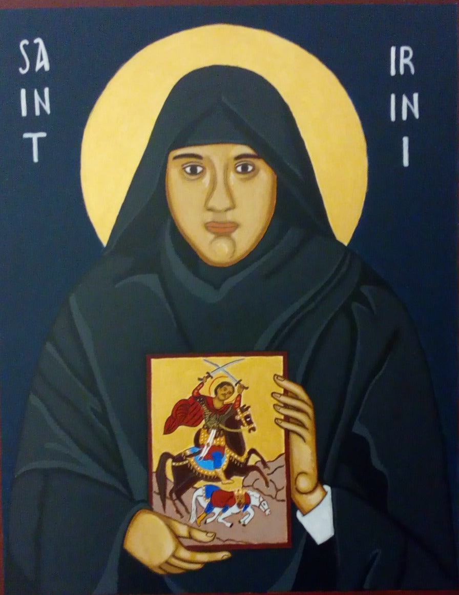 Handpainted Coptic icon Saint Irini of Egypt/Tenmav Irene ...
