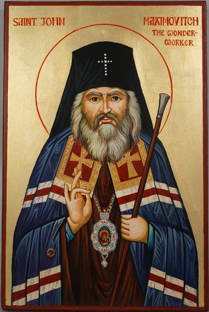 Handpainted Russian icon Saint John Maximovitch – HandmadeIconsGreece