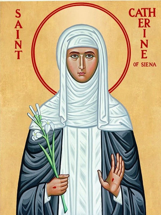 Saint Catherine Of Siena Symbols Saint Catherine Of Siena. Line